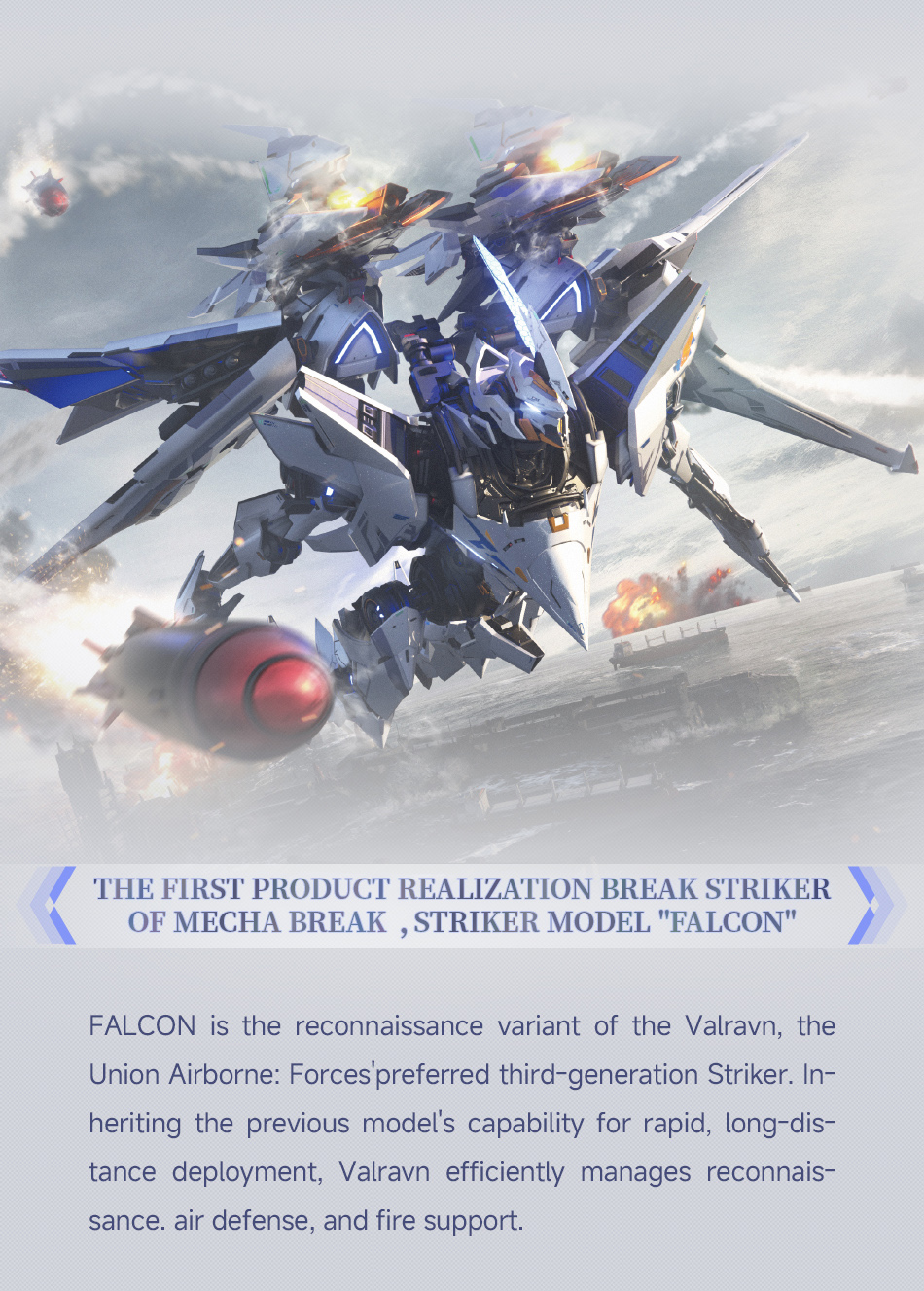 [PREORDER] Moshow x Mecha Break UBP-R02T Break Striker Model : Falcon ...