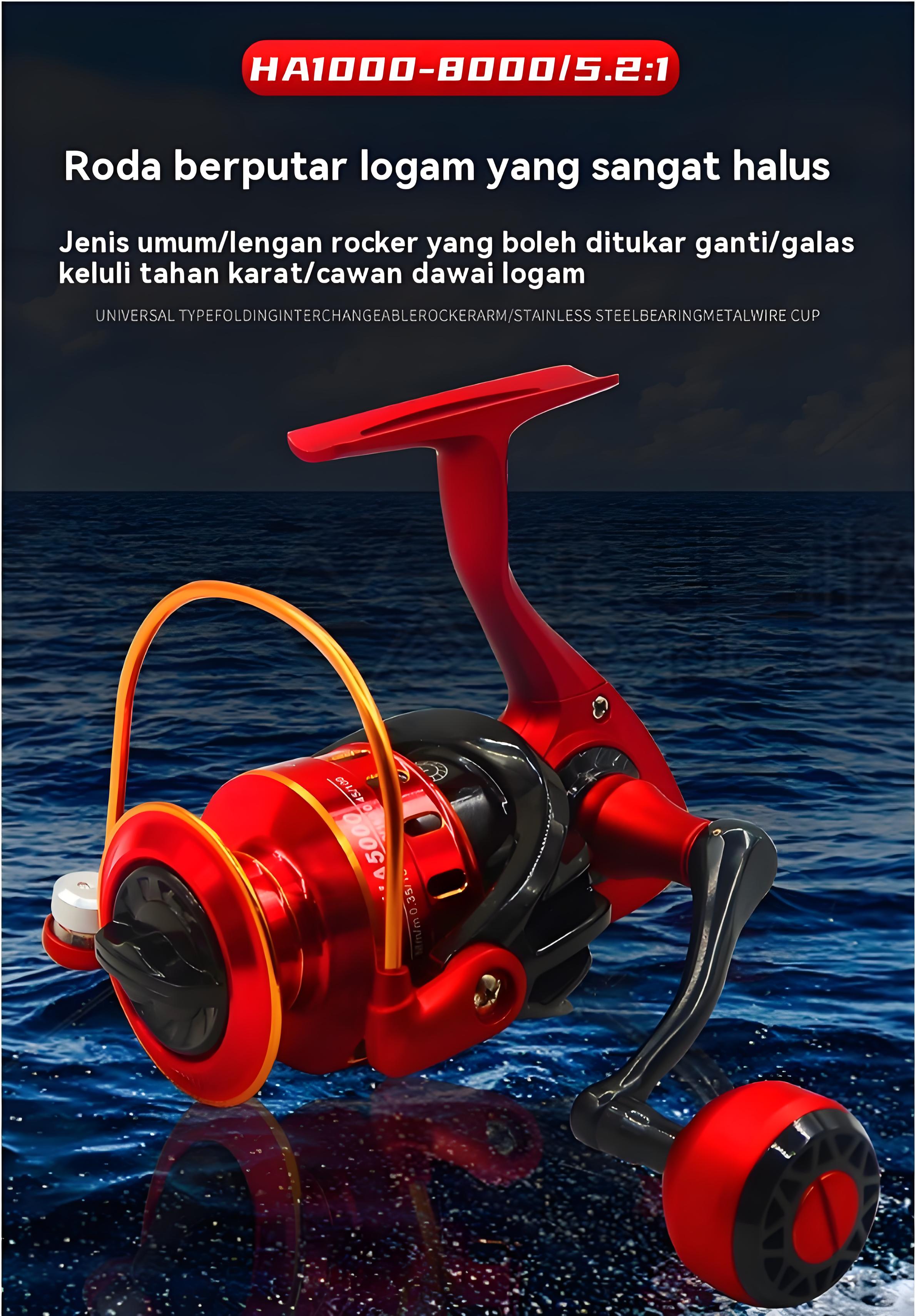 DAIWA Fishing Reel Baitcasting Reel Alat Pancing Abu Garcia Reel ...