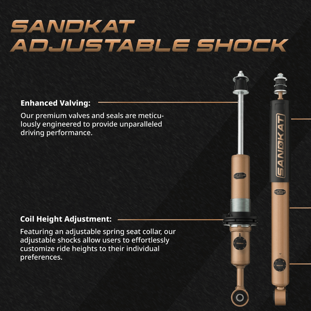 SANDKAT Toyota Hilux Revo 8 Stage Adjustable Shock Absorber Front Rear ...