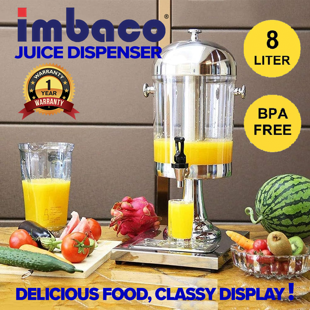 IMBACO Commercial Juice Dispenser 8 Litres Stainless Steel Juice ...