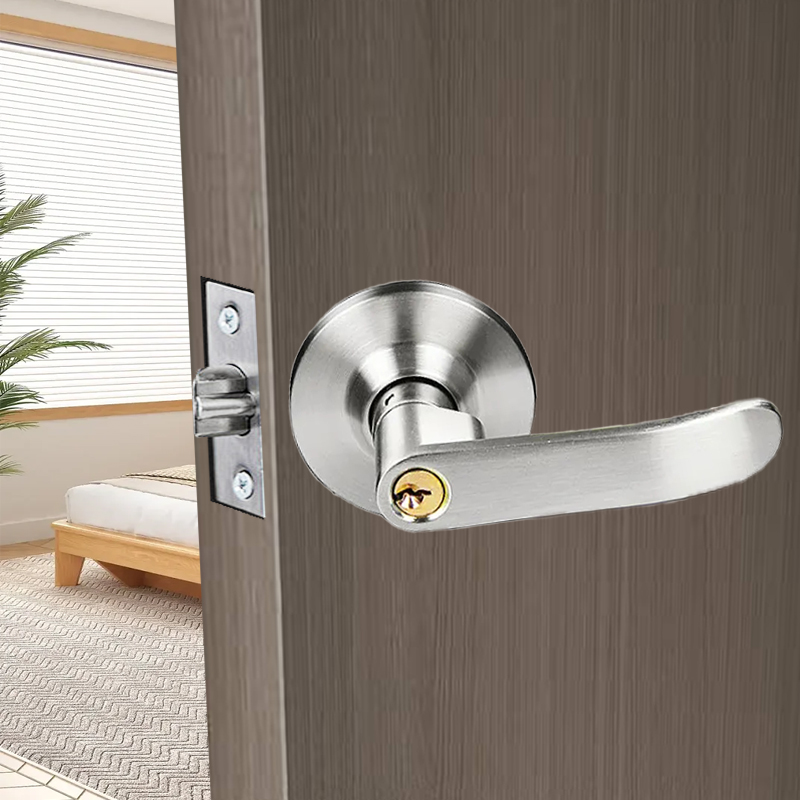 Door Lock L Type Handle Tubular Rod Cylindrical Door Lock Tombol Pintu ...