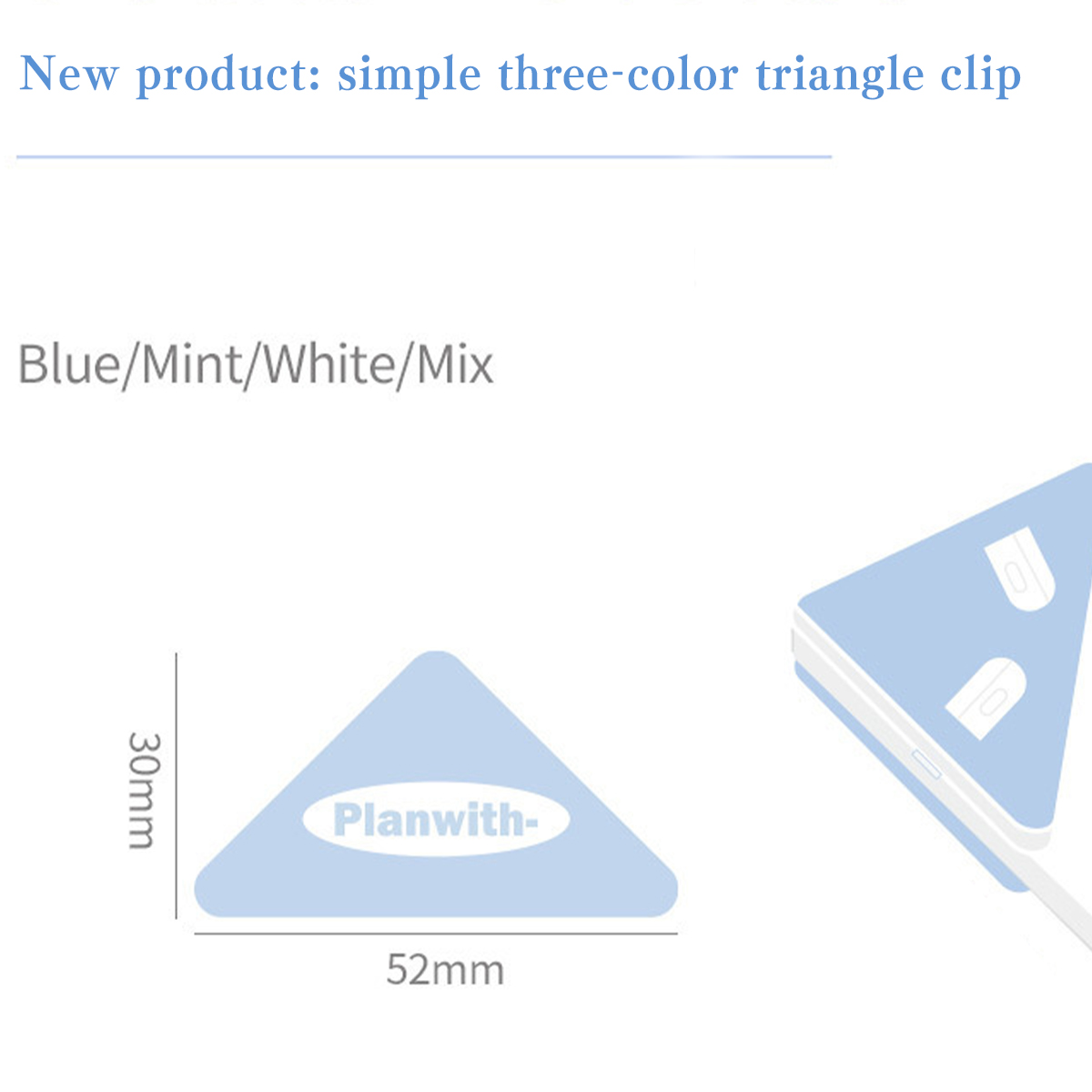 Index Clamp Clip Paper Edge Triangle Clip Plastic corner Klip School ...