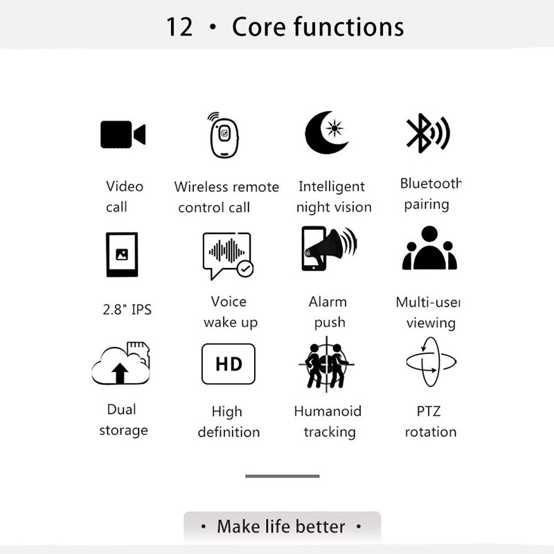 ICSEE CCTV 1080P Home Video Calling Camera V1 Indoor Wireless WIFI ...