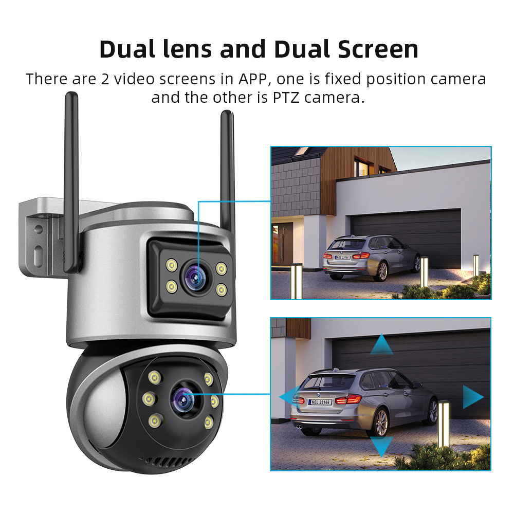 ICSEE CCTV Dual Camera Outdoor 1080P A32 Wifi Connect To Cellphone Dual ...
