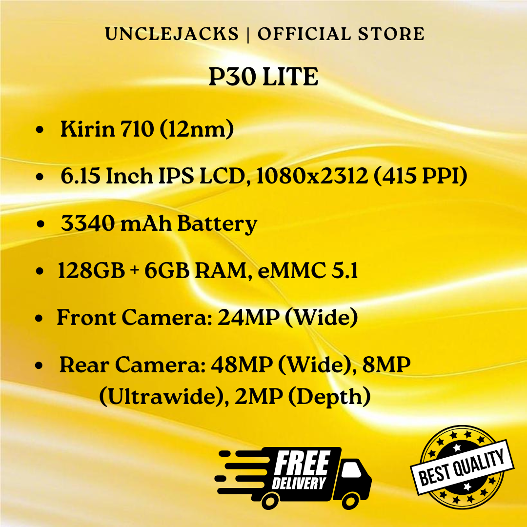 HUAWEI P30 LITE (6GB +128GB /256GB) | USED LIKE NEW | CONDITION GRADE ...