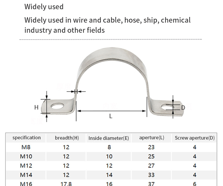 SUS304 STAINLESS STEEL U CLIP SHAPED SADDLE PIPE CLIP CLAMP CLIP TUBE ...