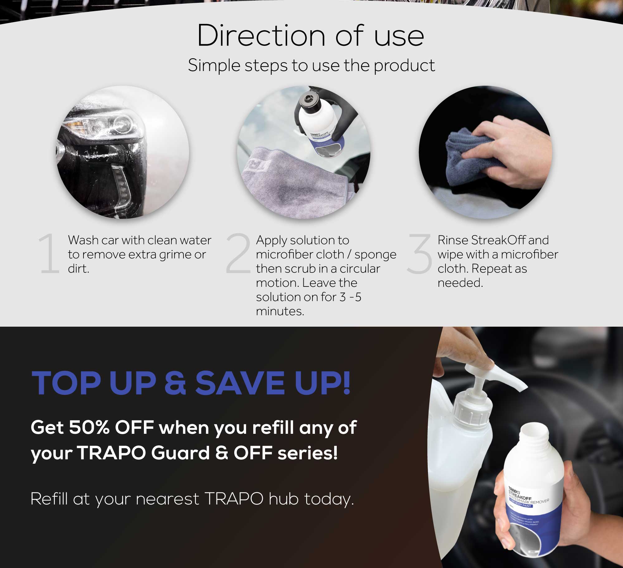 Trapo StreakOFF Car Body Paint Watermark Remover (Paint Watermark ...