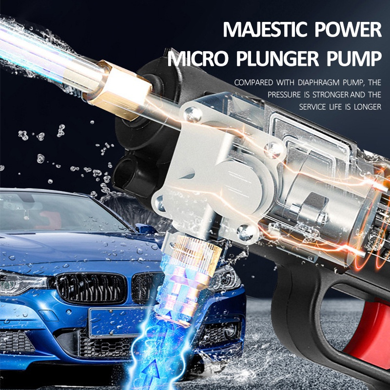 998VF Portable Cordless Water Jet Gun Wireless Car Washer Elctric High ...