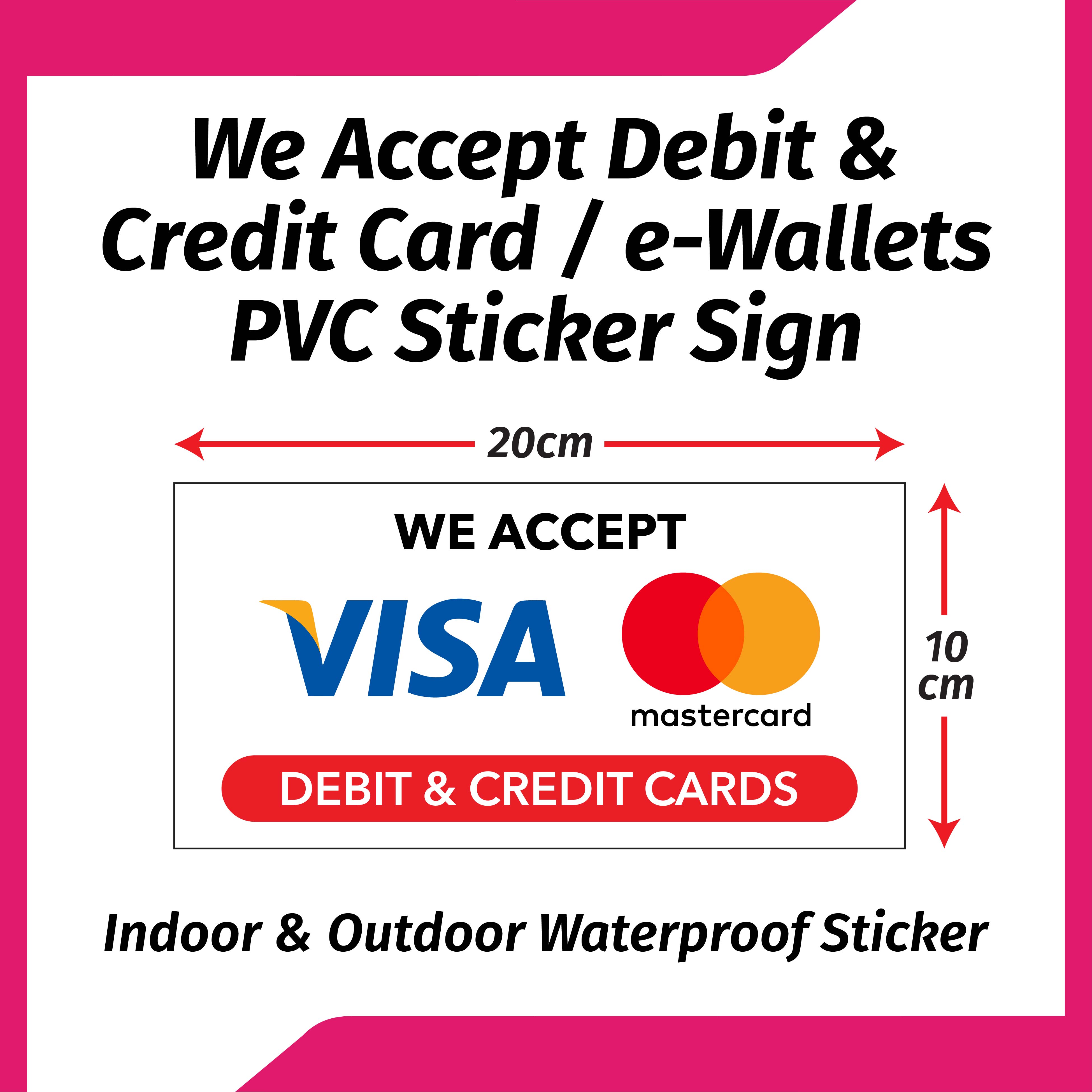 PVC Sticker Signs (10cm x 20cm) Vinyl Adhesive Sticker (Waterproof ...