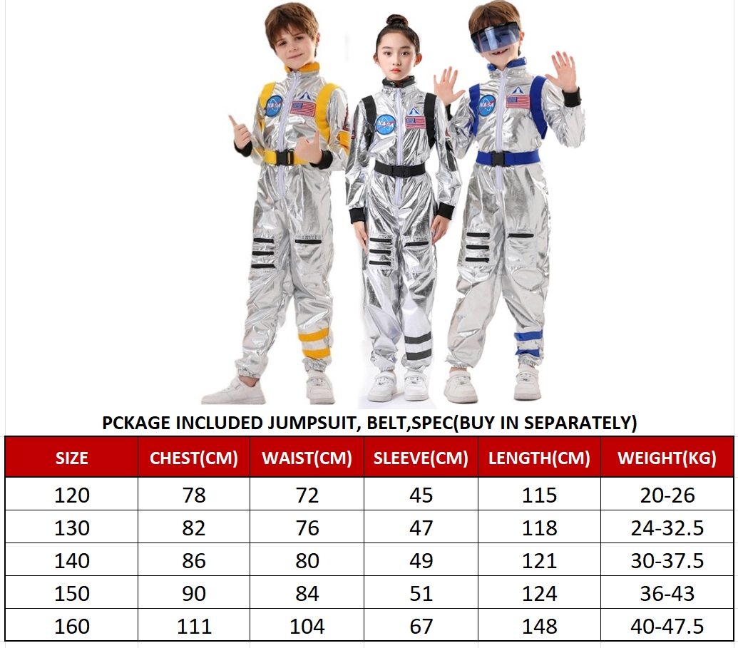 MYLITTLELASS Children Space Costume Nasa Astronaut Role Play Dress Up ...