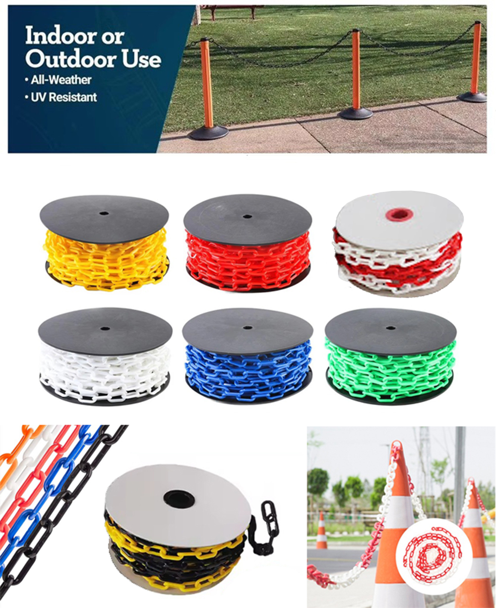PVC Chain Barrier Safety Barricade Chain PVC Link Chain Outdoor and ...