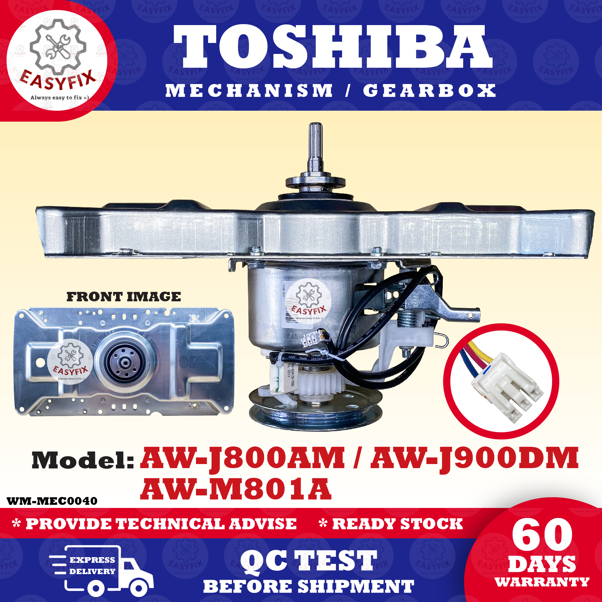 (WITH SENSOR) AW-J800AM / AW-J900DM / AW-M801A TOSHIBA WASHING MACHINE ...