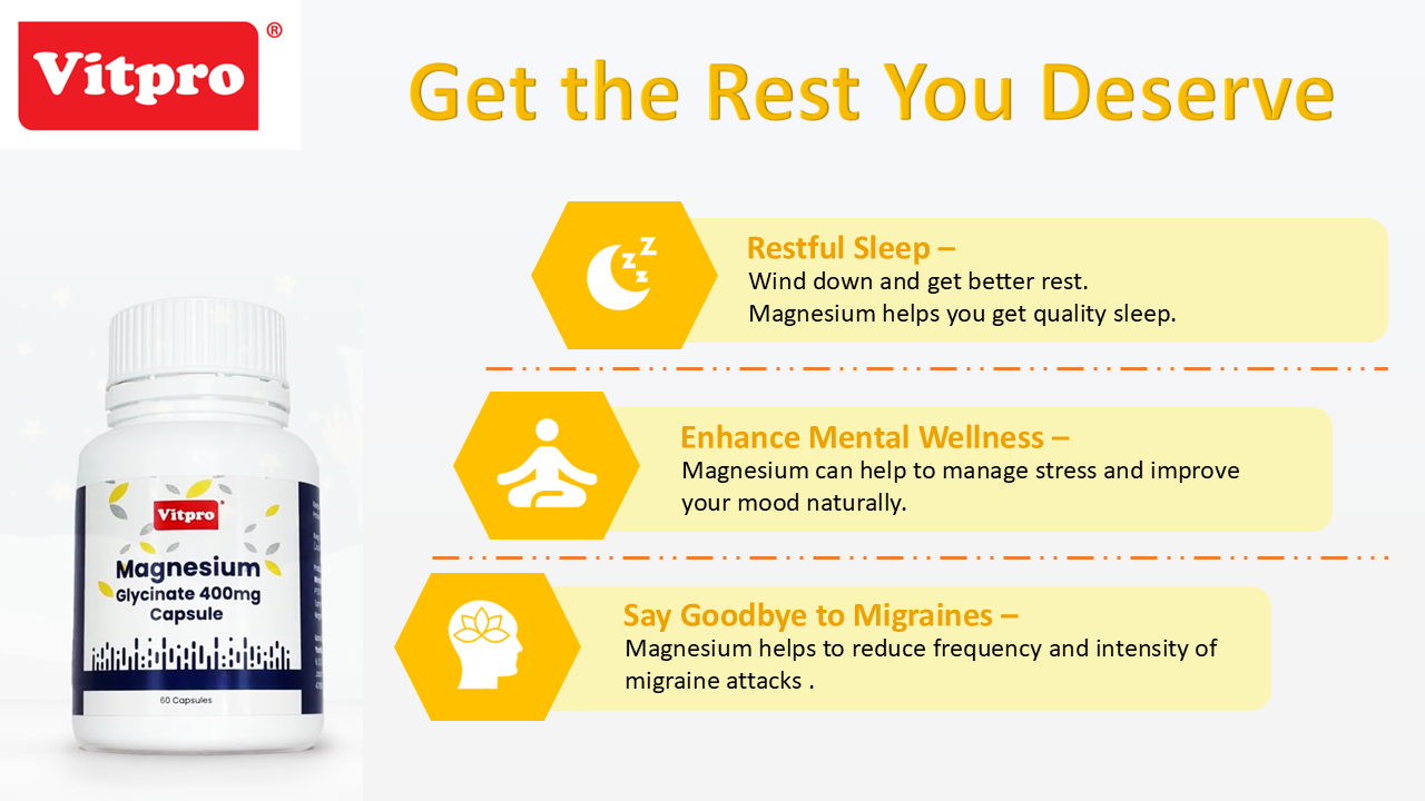 Vitpro Magnesium Glycinate 400mg Capsule 60's | Shopee Malaysia