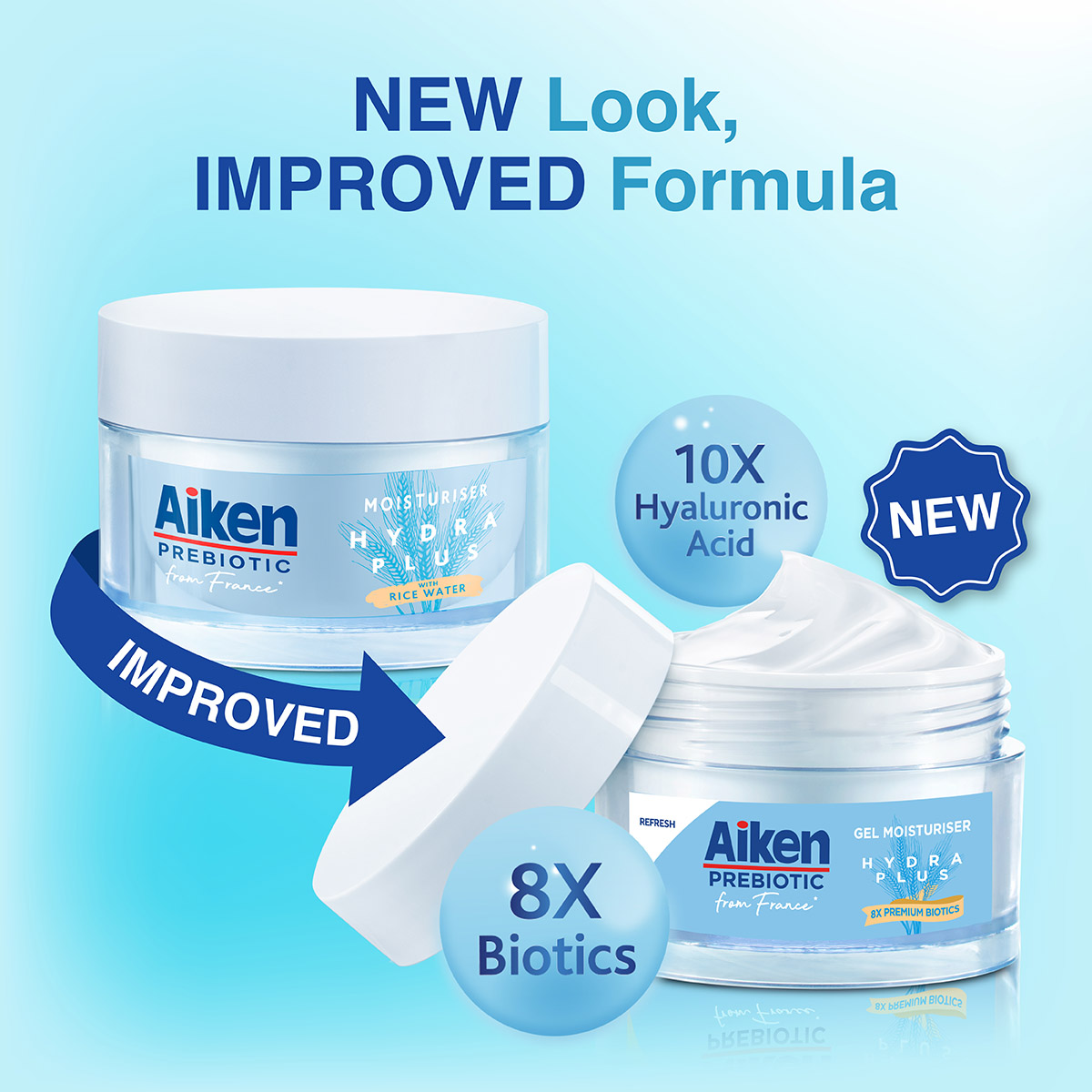 AIKEN Prebiotic Hydra Plus Moisturiser (40g) | Skincare | pH-balanced ...