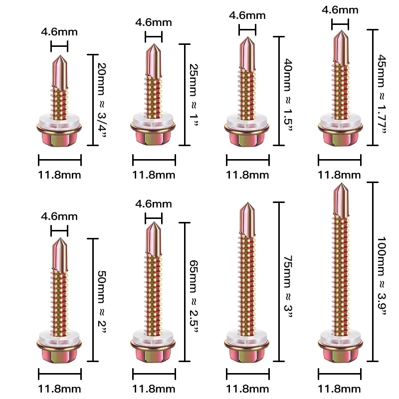 Keelat Hex Self Drilling Screw 100 Pcs screws Skru Bumbung Hex Skru ...