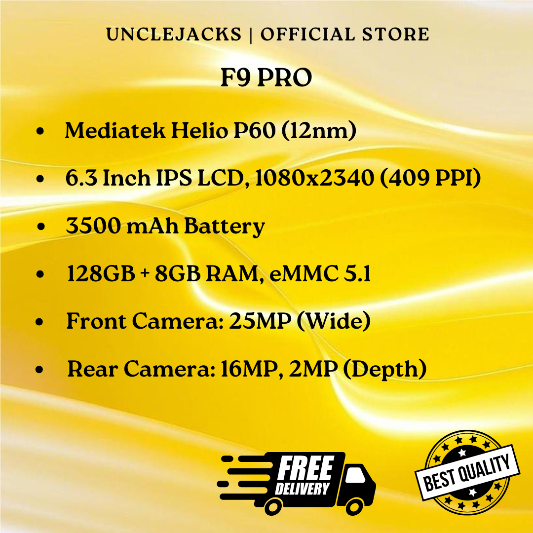 F9 PRO 8GB + 128GB | USED LIKE NEW | CONDITION GRADE A+ | FREE BOX | Shopee Malaysia