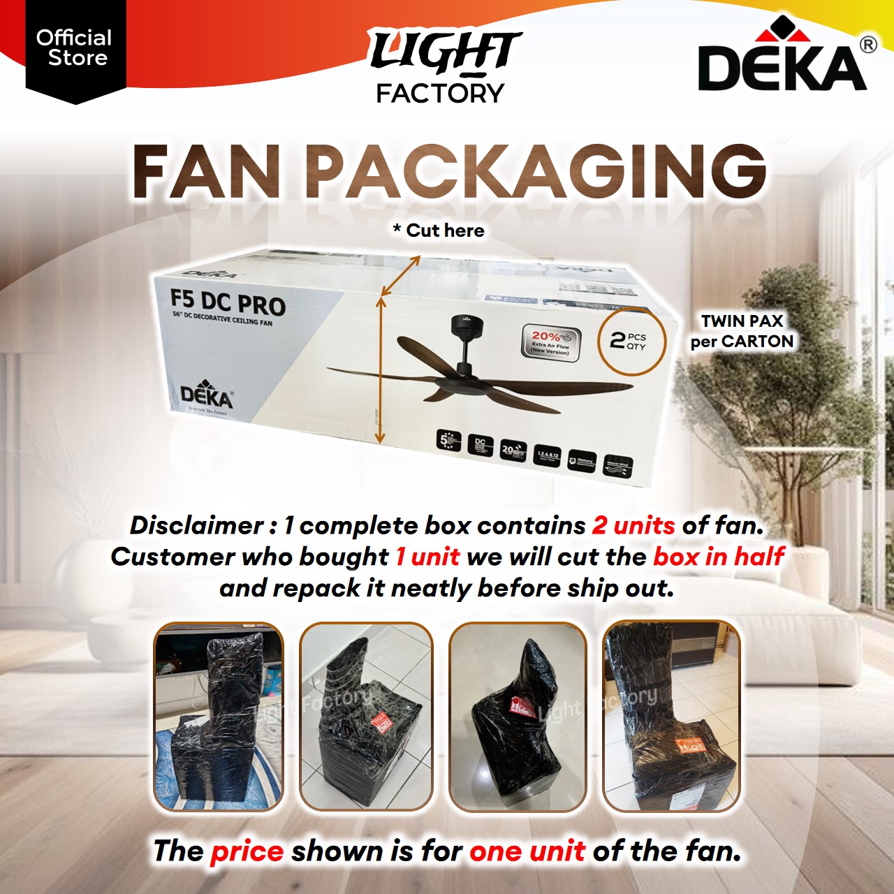 🔥UPGRADED F5DC🔥DEKA F5DC PRO 56" Baby Fan 46" 5 Blade DC Motor 20 ...