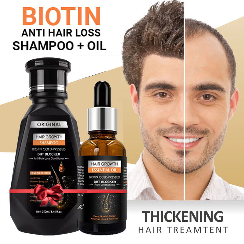 Hair Growth Essential Oil Biotin Cold-Pressed DHT Blocker and Hair ...