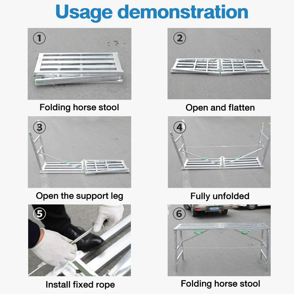 🔥In stock🔥Folding Horse Stool Platform Telescopic Lifting Foldable ...