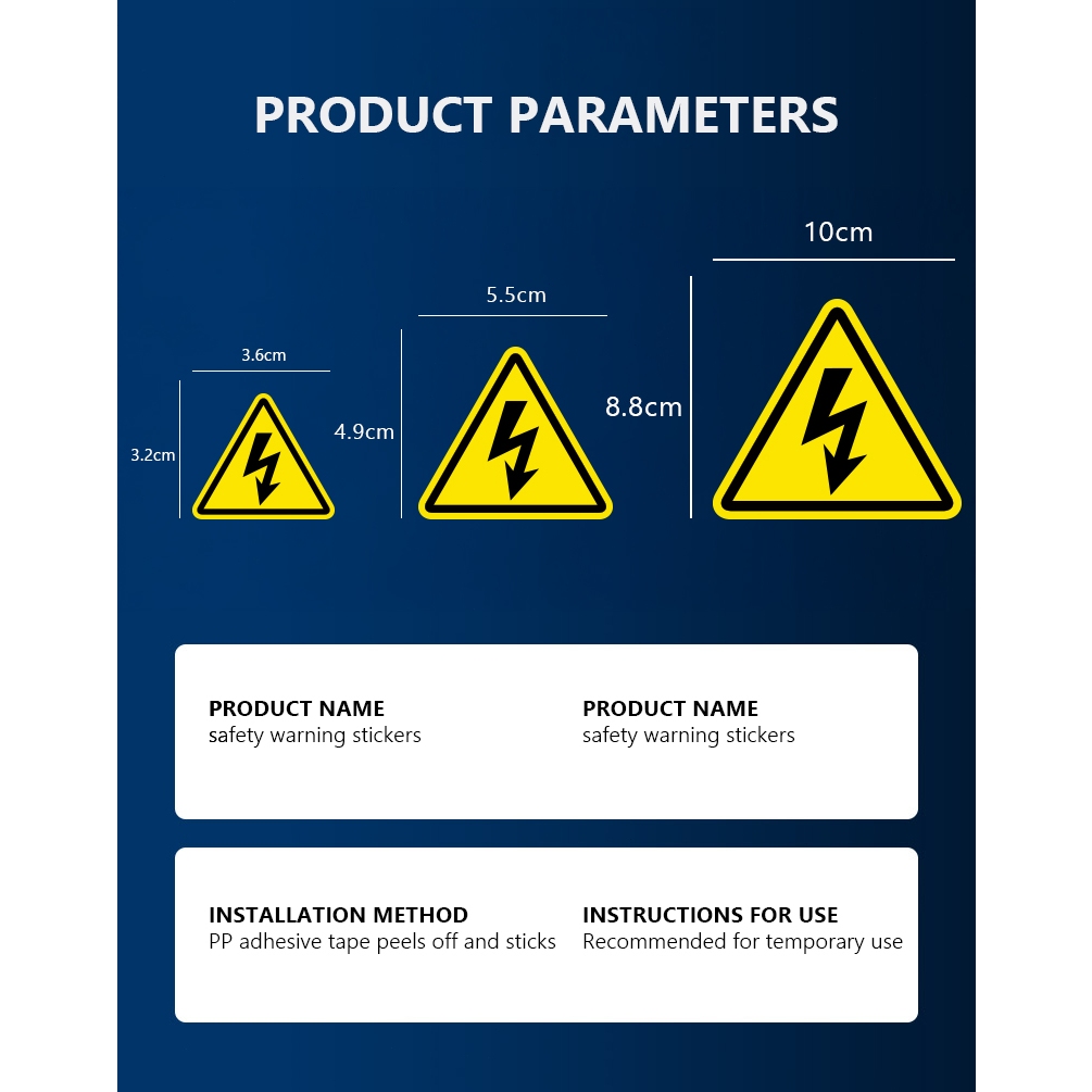 Pelekat Amaran Renjatan Elektrik Warning Stickers Danger Electric Shock ...