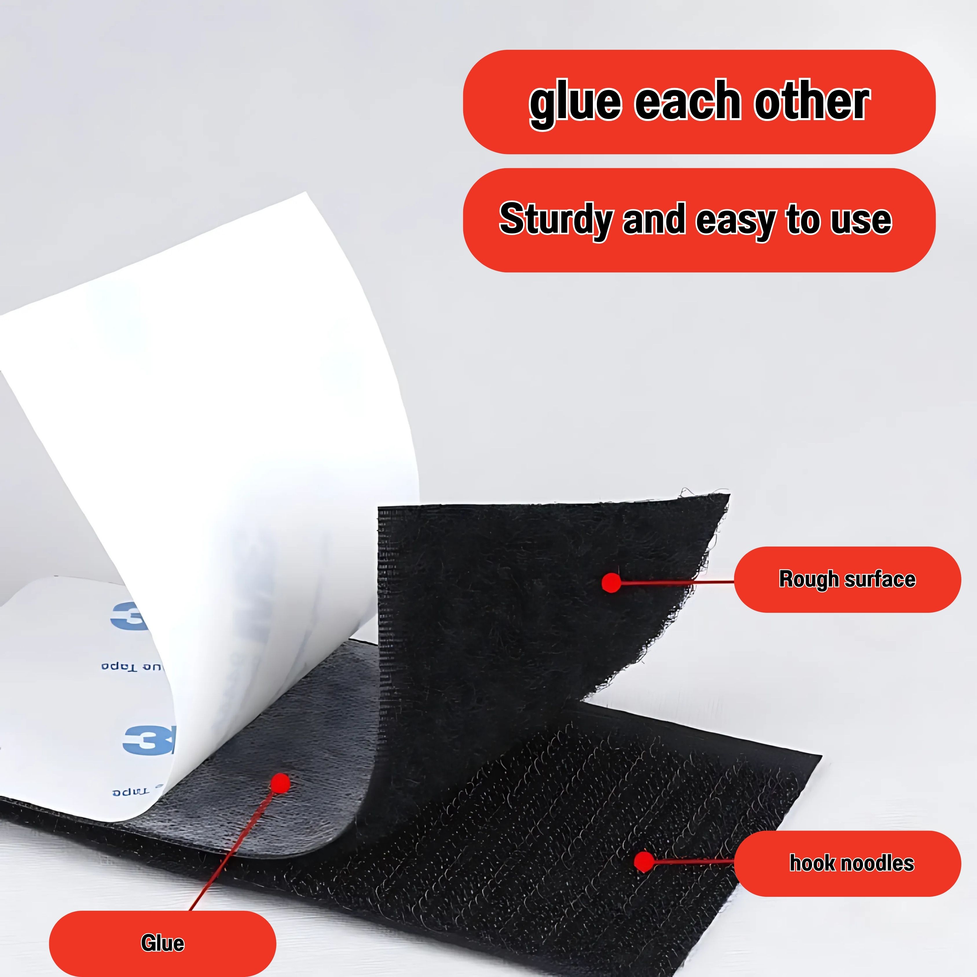 Nylon strip dot Velcro with hook and loop strong tape object fixation ...