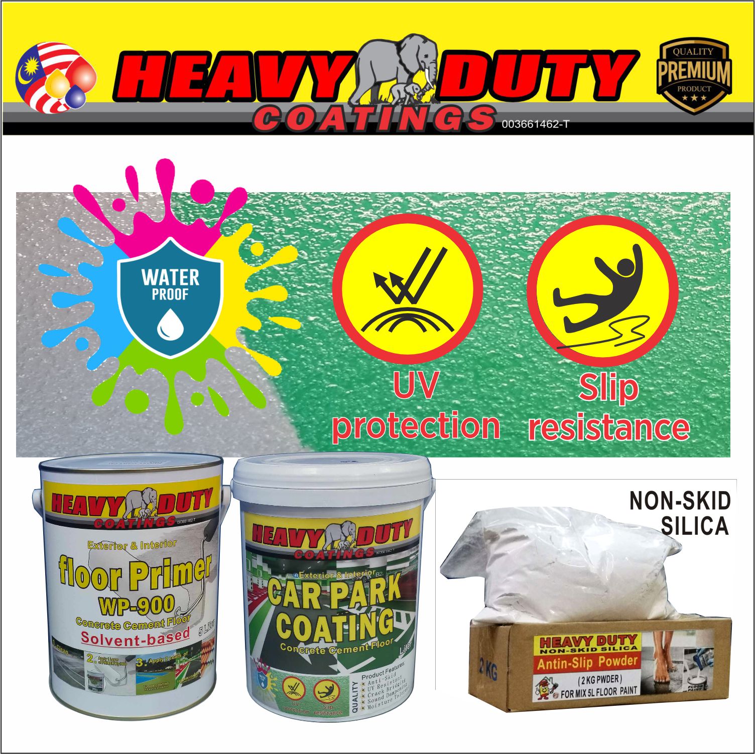 1L ( CAR PARK COATING ) HD FLOOR PAINT FOR PARKING LINE MARKING PAINT ...
