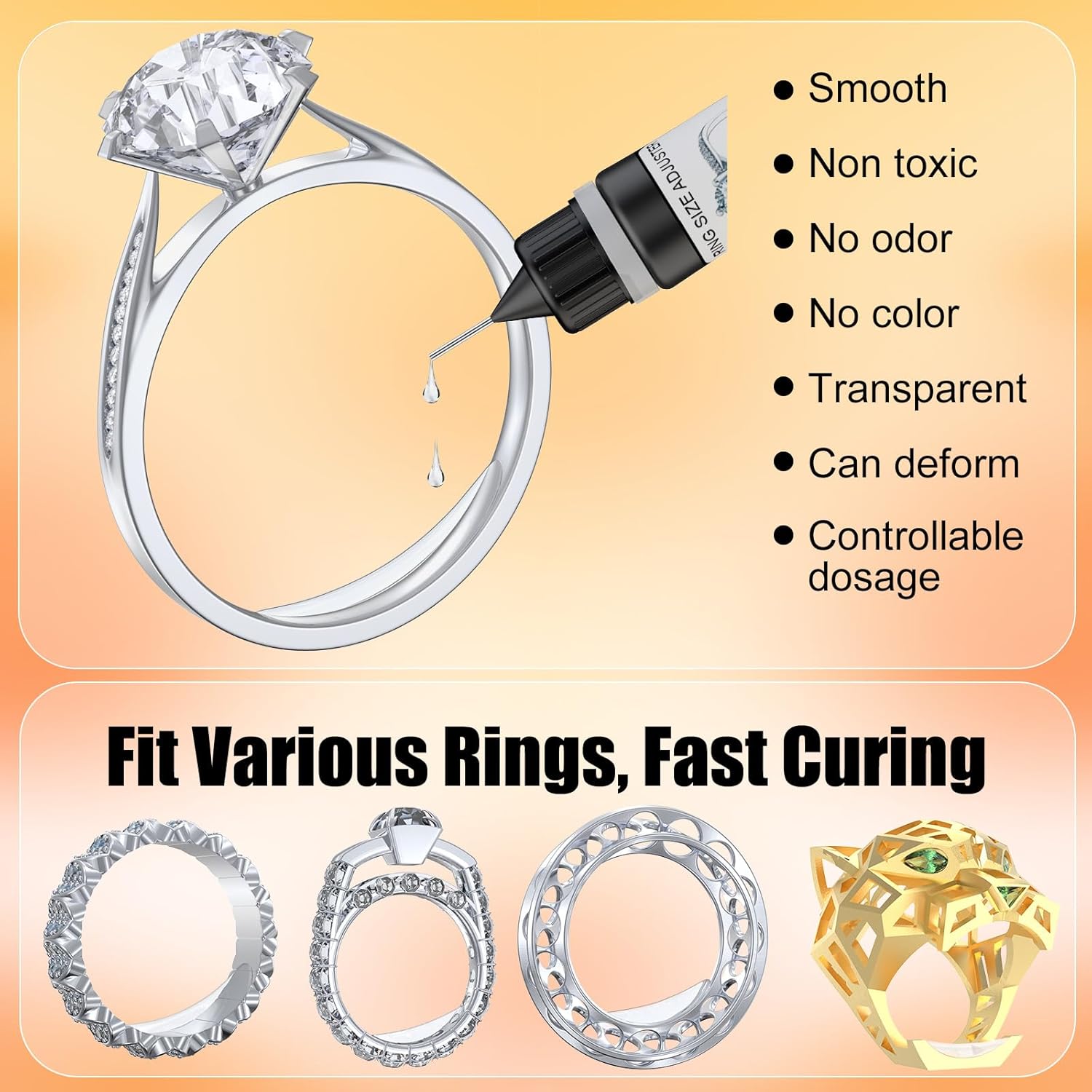 Ring Adjuster for Loose Rings – Invisible Ring Tighetenr, ring guard ...