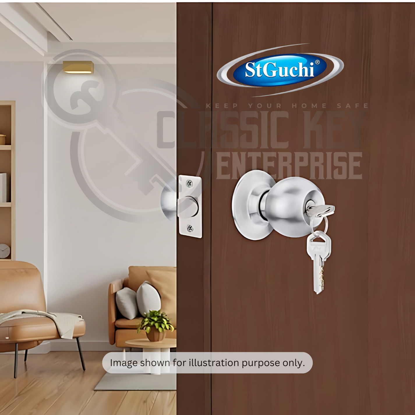 St Guchi Door Knob Tombol Pintu Bilik SGCD-4300 Stainless Steel ...