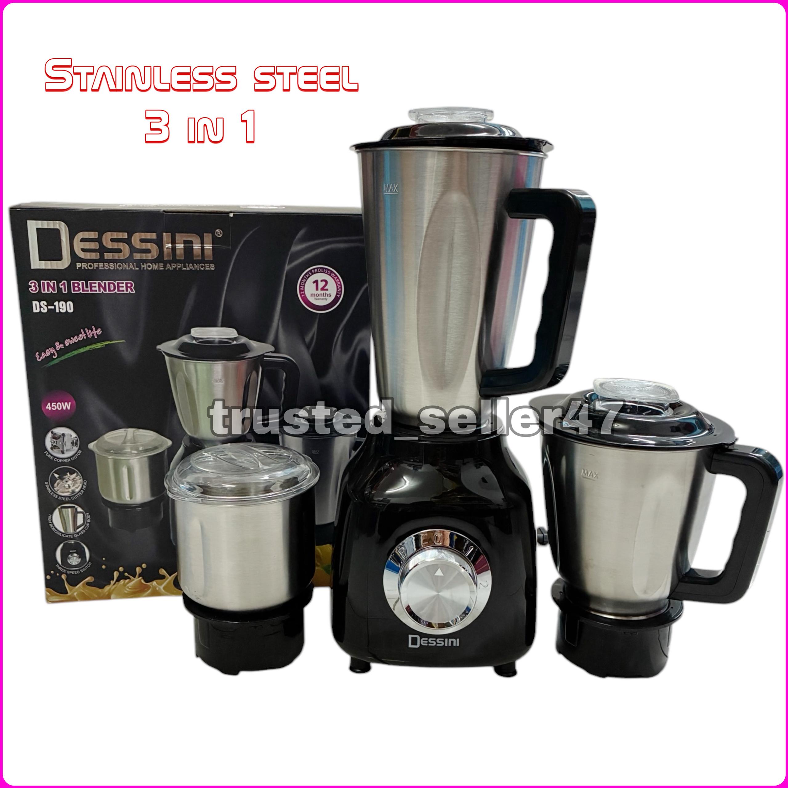 DESSINI DS-190 1.5L Stainless Steel Blender Grinder Mixer Juicer Ice Crusher Pengisar | Shopee ...