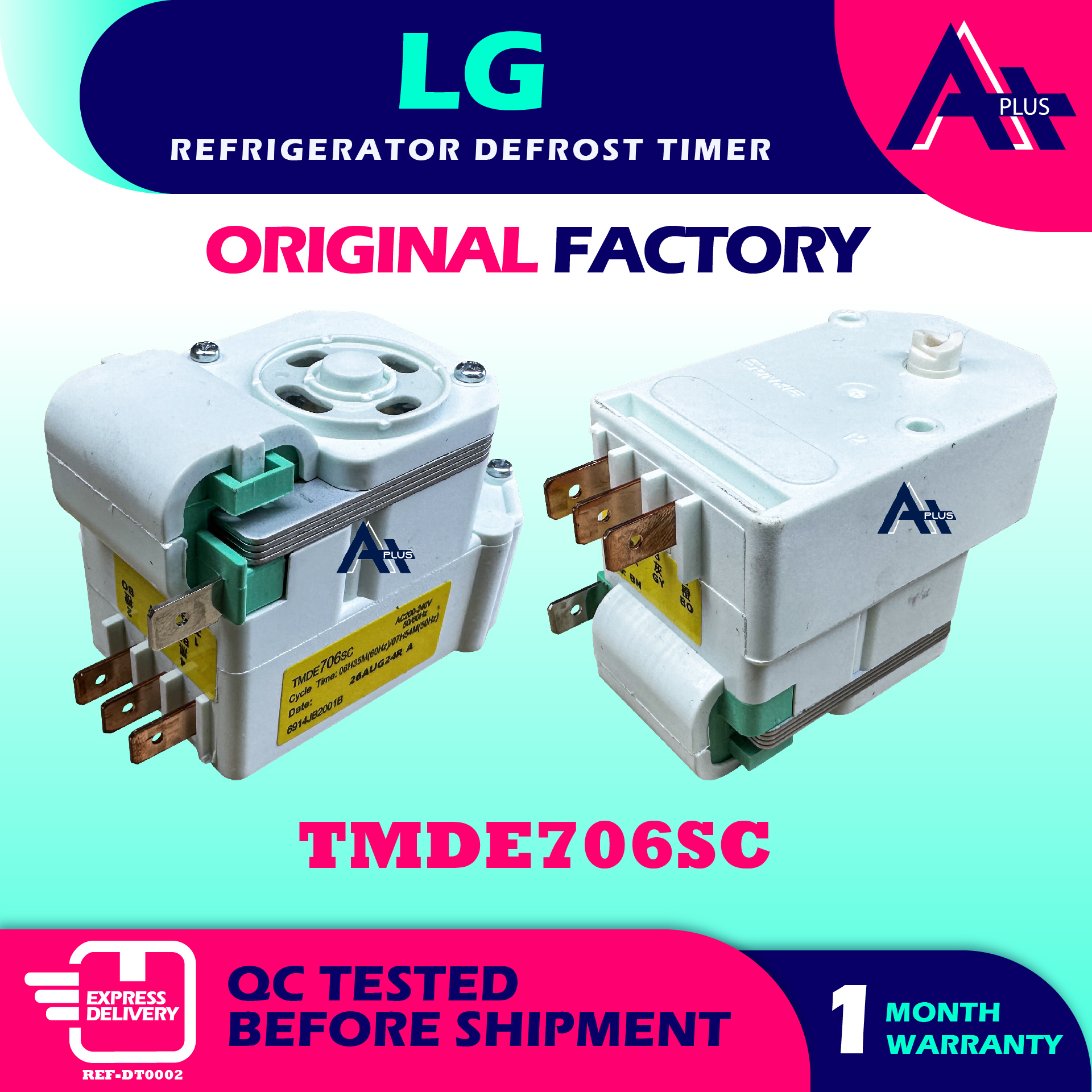(ORIGINAL FACTORY) TMDE706SC LG REFRIGERATOR DEFROST TIMER FRIDGE TIMER FREEZE TIMER 4PIN ...