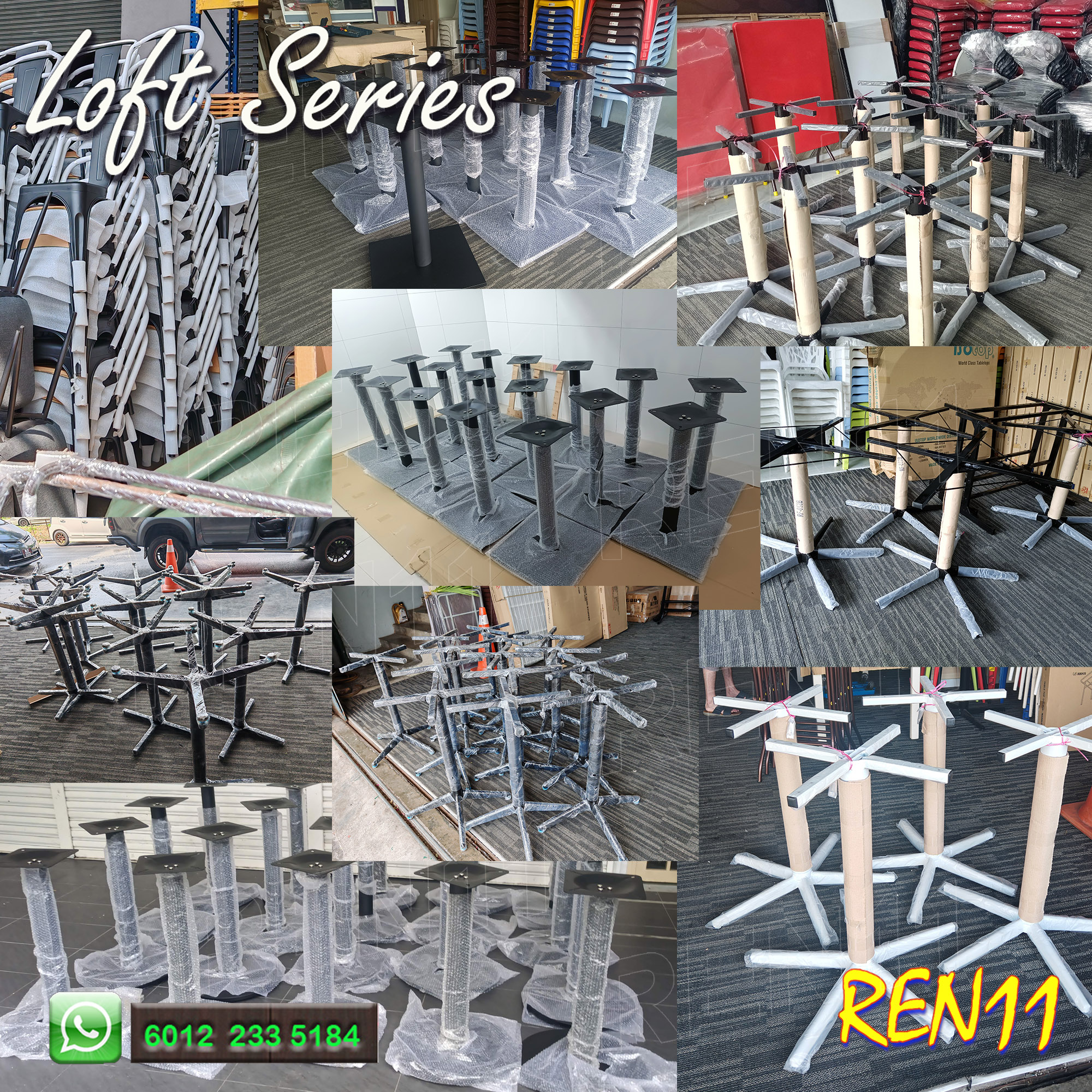 Dining Table Leg, Metal Leg, Kaki besi, Kaki meja , Table Base | Shopee ...