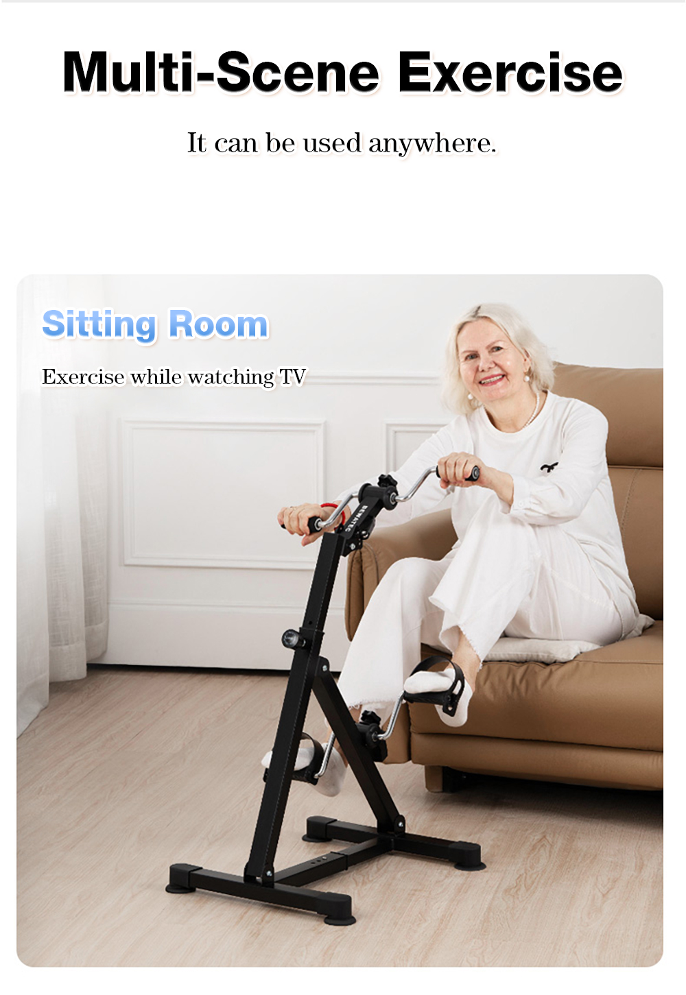 Ebuy Premium Rehabilitation Bicycle Portable Collapsible Elderly Indoor ...
