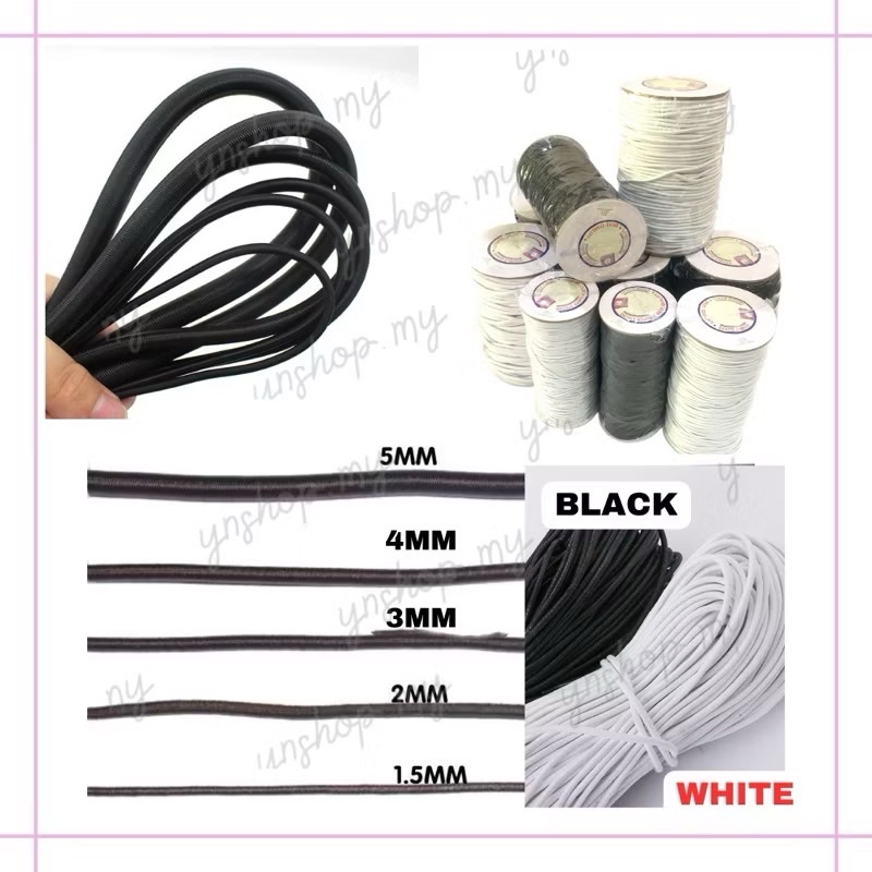 [Gred AA] Getah Bulat 4mm 5mm Round Elasticband Getah Bulat Kasar ...