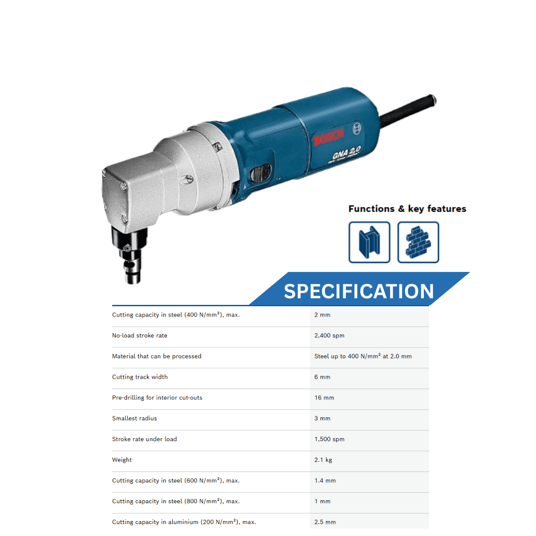 Bosch GNA 2.0 Nibbler 500 Watt Heavy Duty | Shopee Malaysia