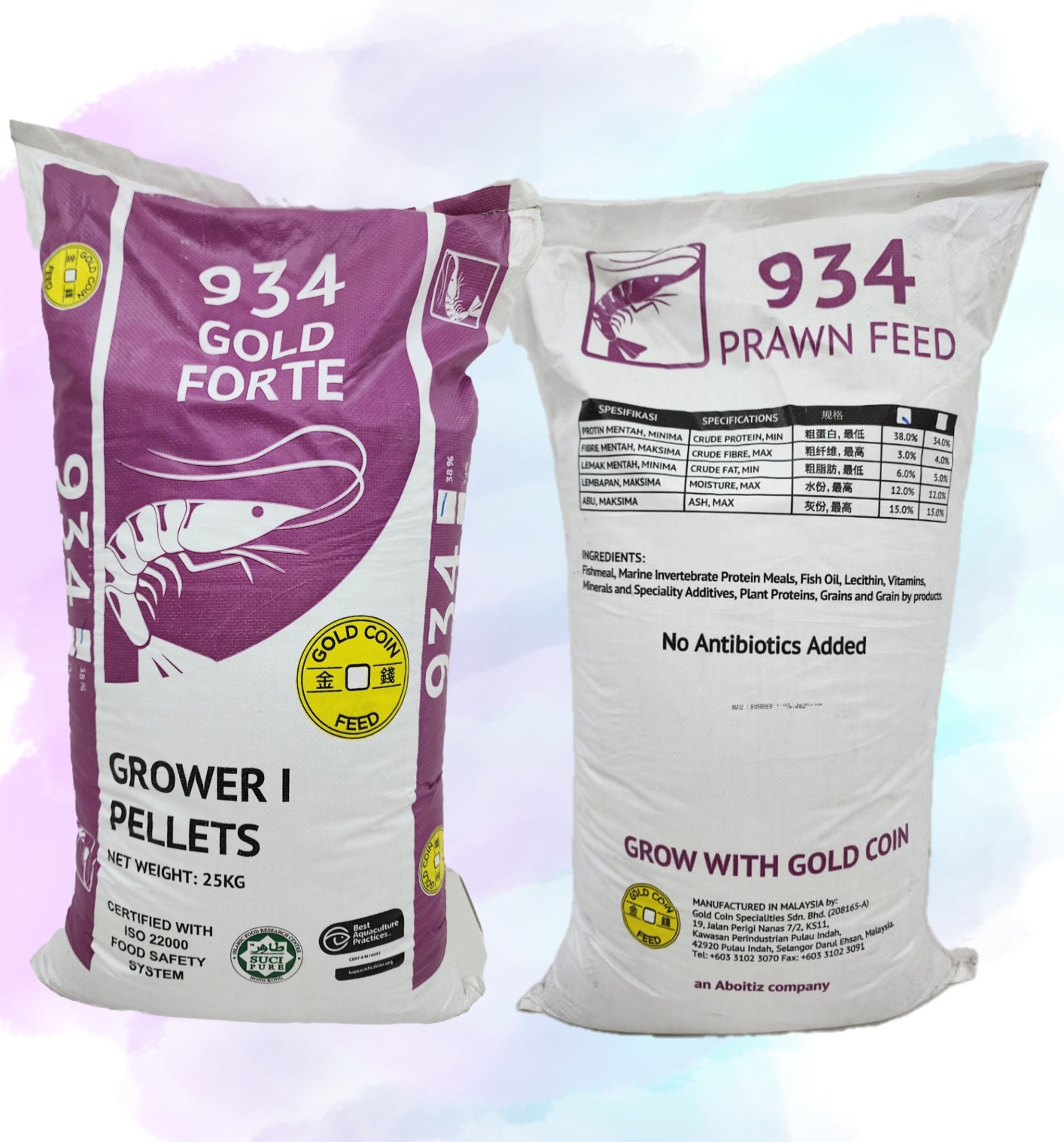 [REPACK 500G/1KG/3KG]Gold Coin 934 Prawn Feed Sinking Pallet Udang ...