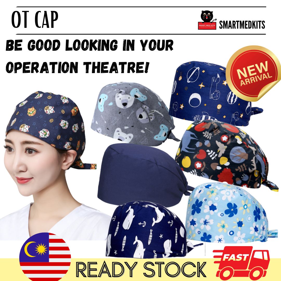 Operation Theatre OT Cap 100% Cotton Adjustable/ Surgical Cap / Dental ...