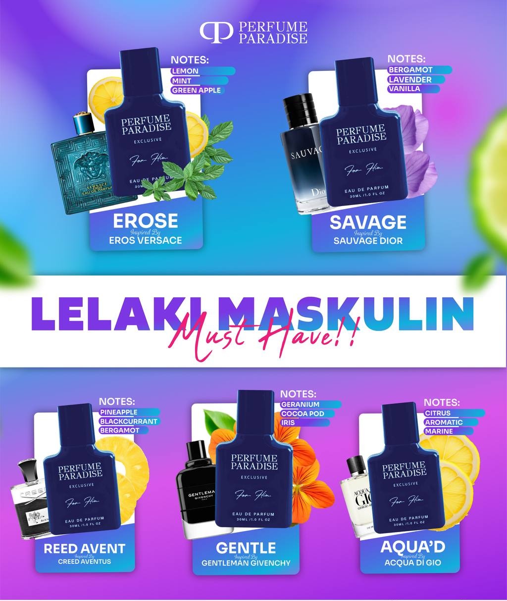 PERFUME PARADISE EXCLUSIVE FOR HIM | INSPIRED PARFUM FOR MEN WANGIAN ...
