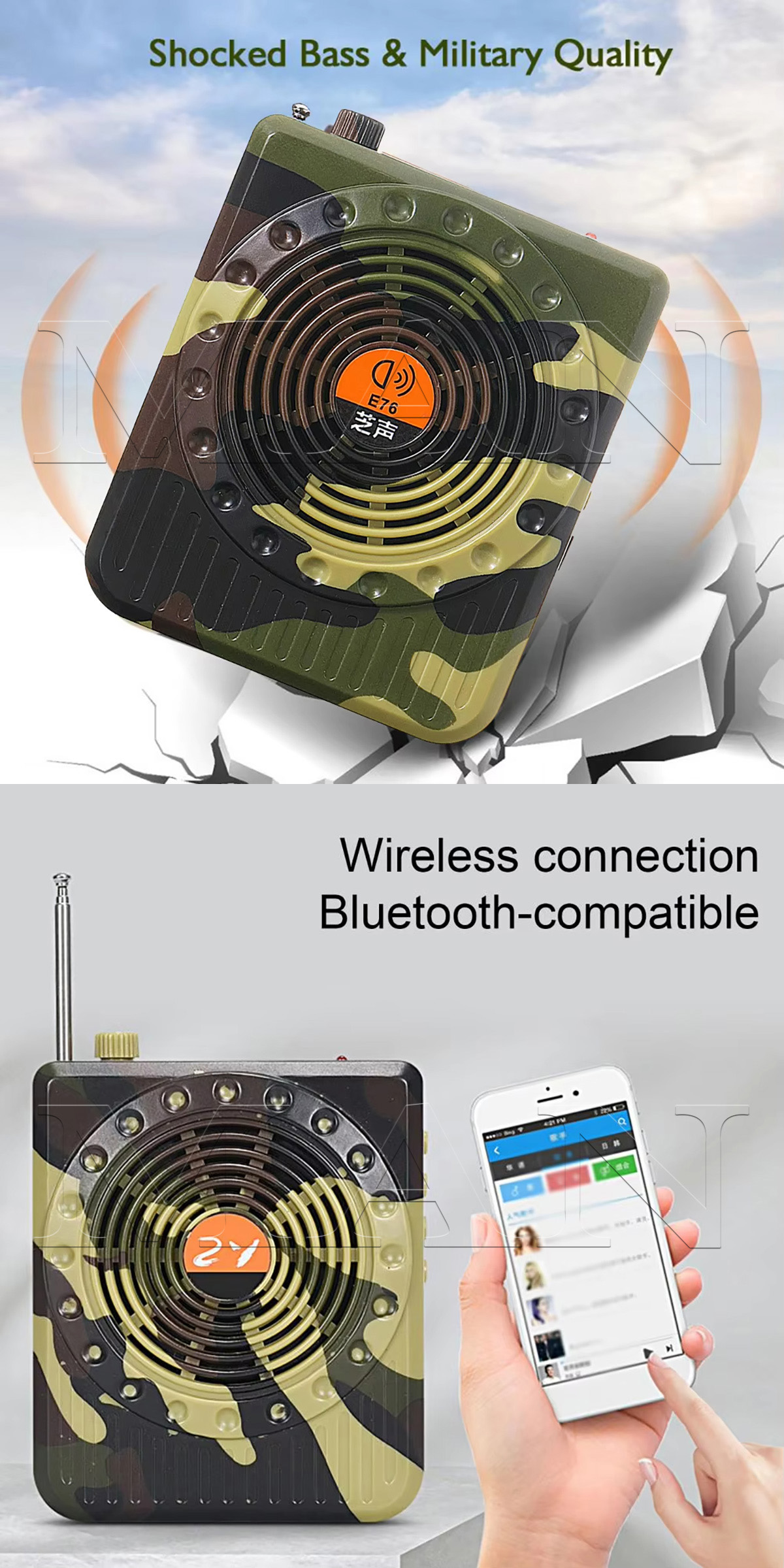 Dedecoy speaker Electric Hunting Speaker FM Radio USB MP3 Hunting Decoy ...