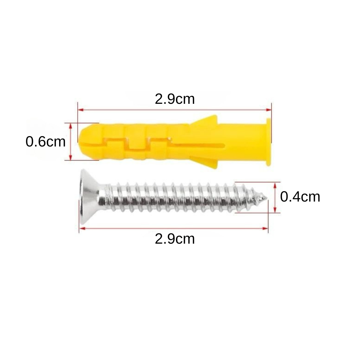 Plastic Wall Plug Screw Set Brick Wall Anchor Plug Skru Dinding TV ...