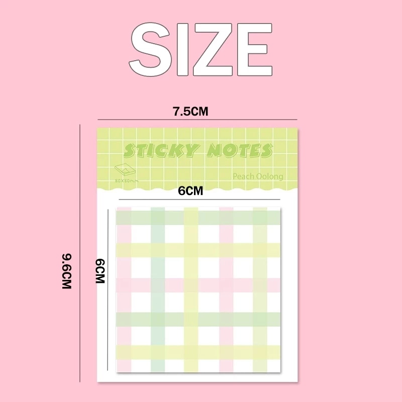 30 Sheets INS Sticky Note Paper Grid Simplicity Memopad Creative Post ...