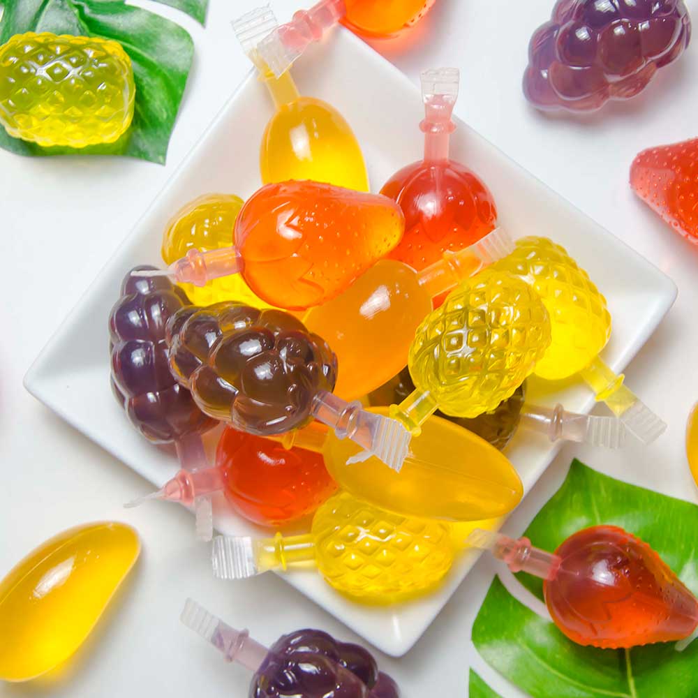 [Halal] Rico Fruit Shape Pudding Jelly 40G X 24’S | Lychee Mango Grape ...