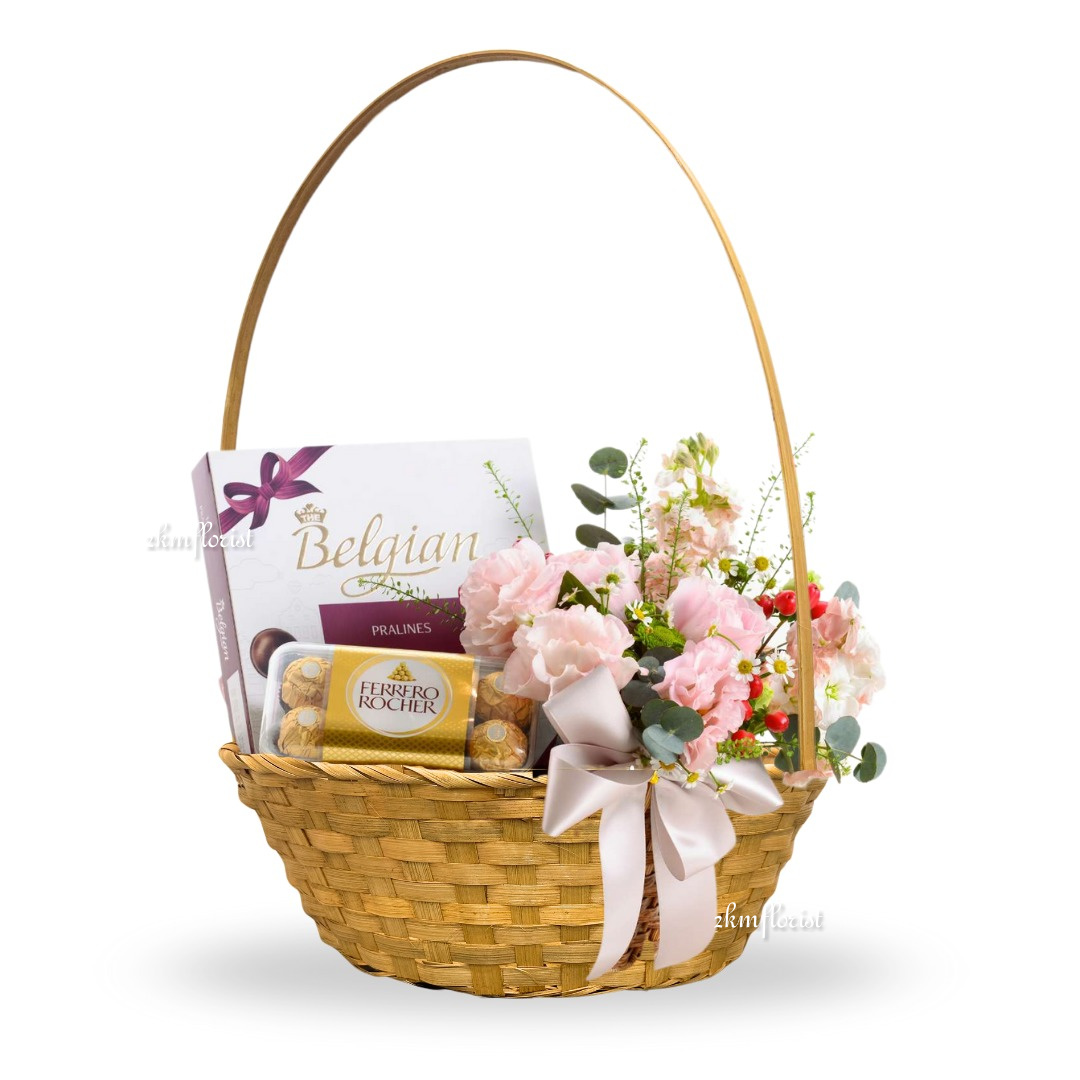 BASKET FRUIT with handle Hamper Rattan Basket Bakul Rotan Buluh ...