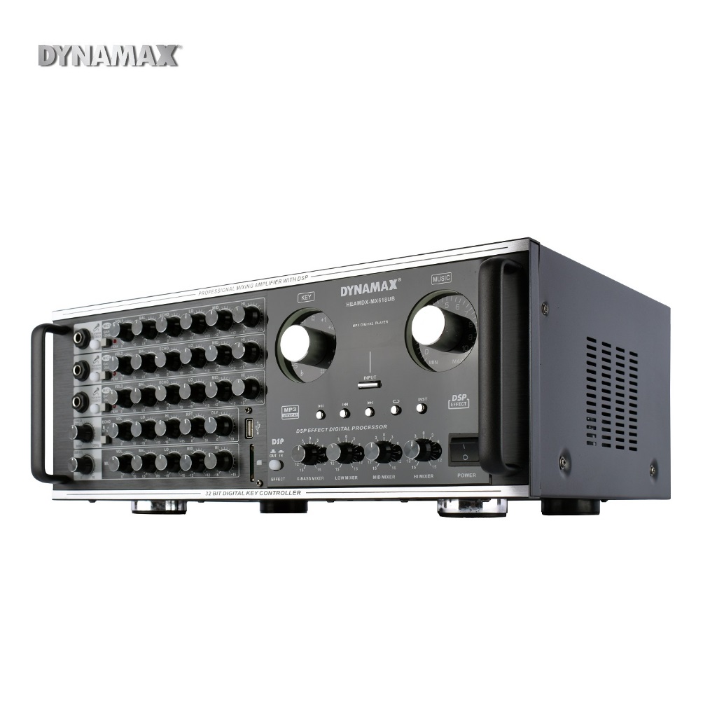 DYNAMAX MX618UB 200W Mixing Karaoke Amplifier with DSP, Bluetooth, USB ...