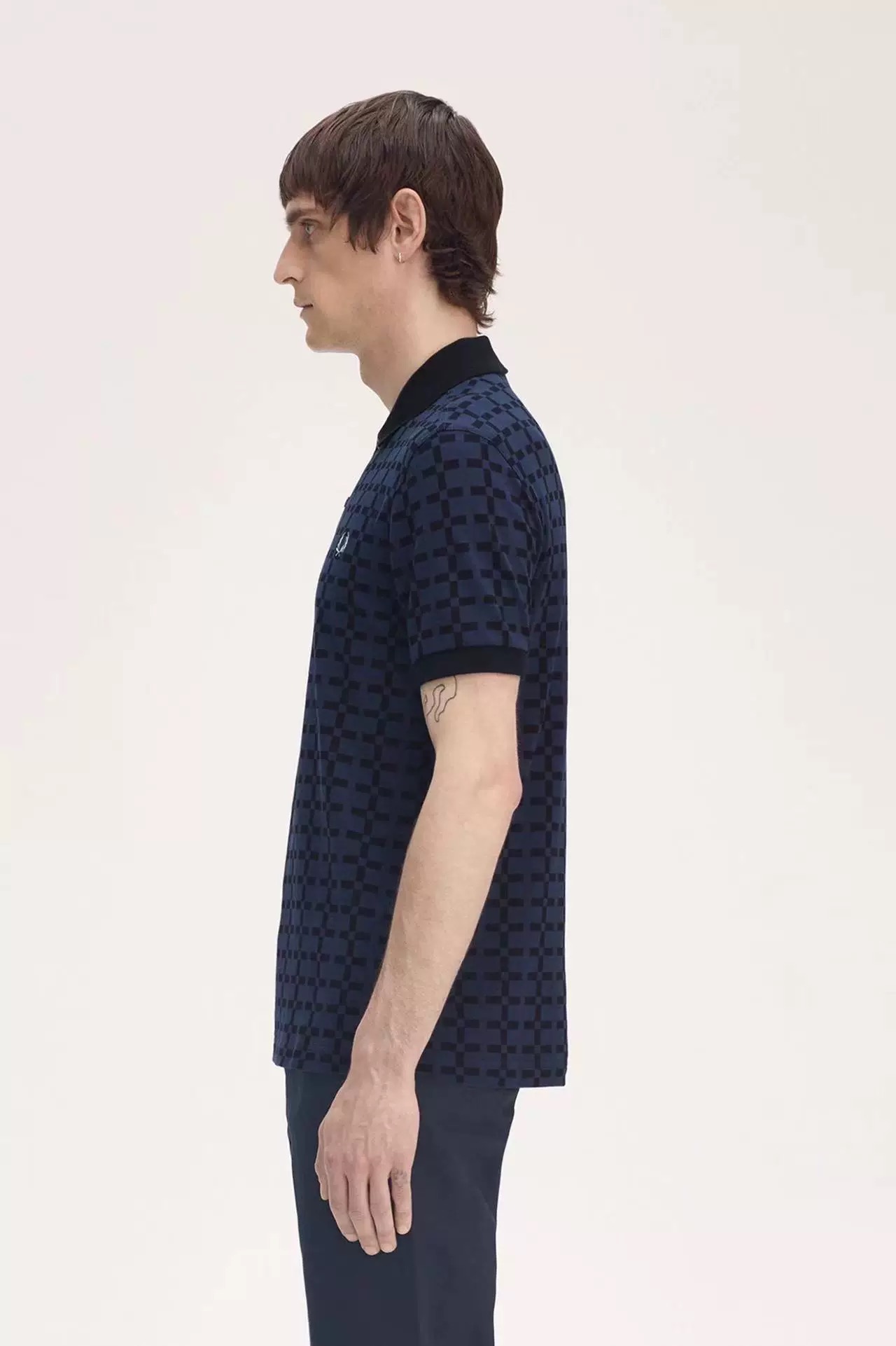 FRED ℙERRYs 100% original new checkered embroidered men polo shirt ...