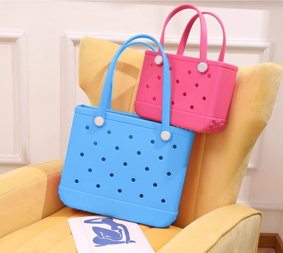 EVA Beach Bag Women's Tote Bag aterproof Hole Bag Large Capacity Travel ...
