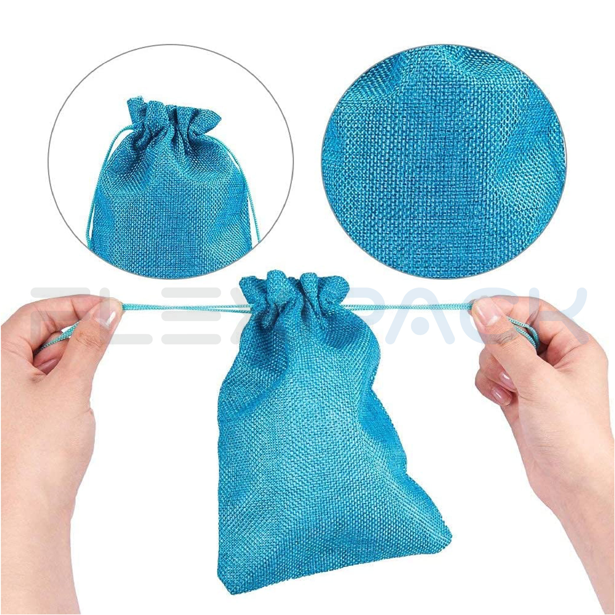 Beg Uncang Cincin Emas Linen Drawstring Bag Doorgift Guni Mini ...