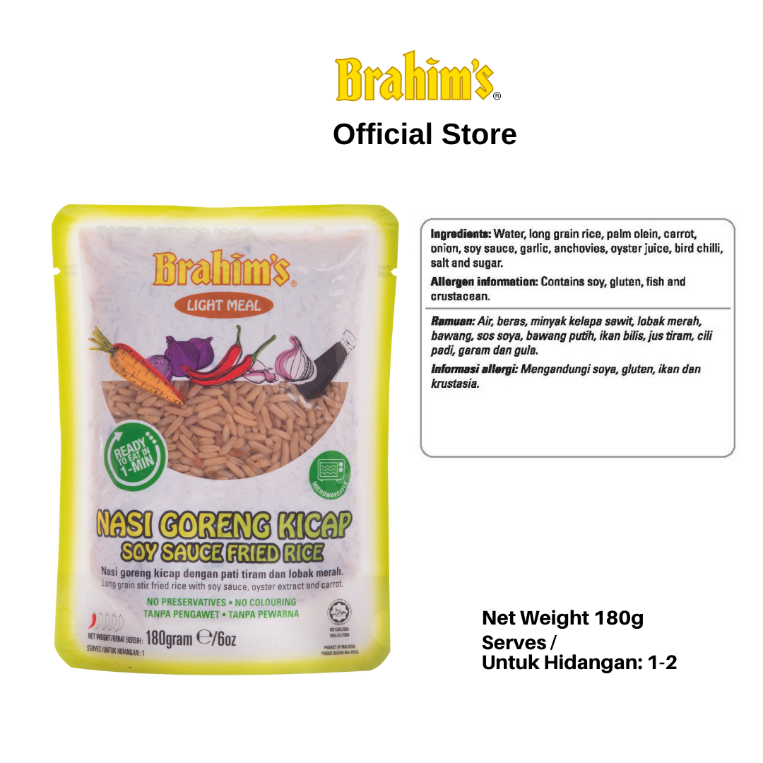 Brahim's Nasi Goreng Light Meal 180g | Shopee Malaysia