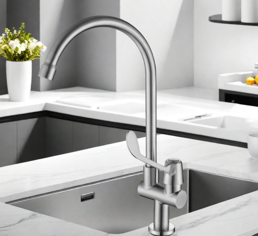 HYGIENE MEDICAL HEALTH LONG HANDLE WATER TAP PILLAR WALL SINK TAP ...