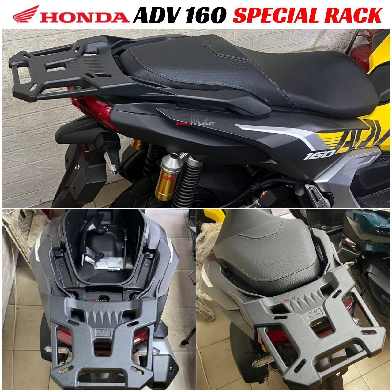(Honda ADV 160) EMS 45L Top Box Motor ABS Plastik With Special Heavy ...