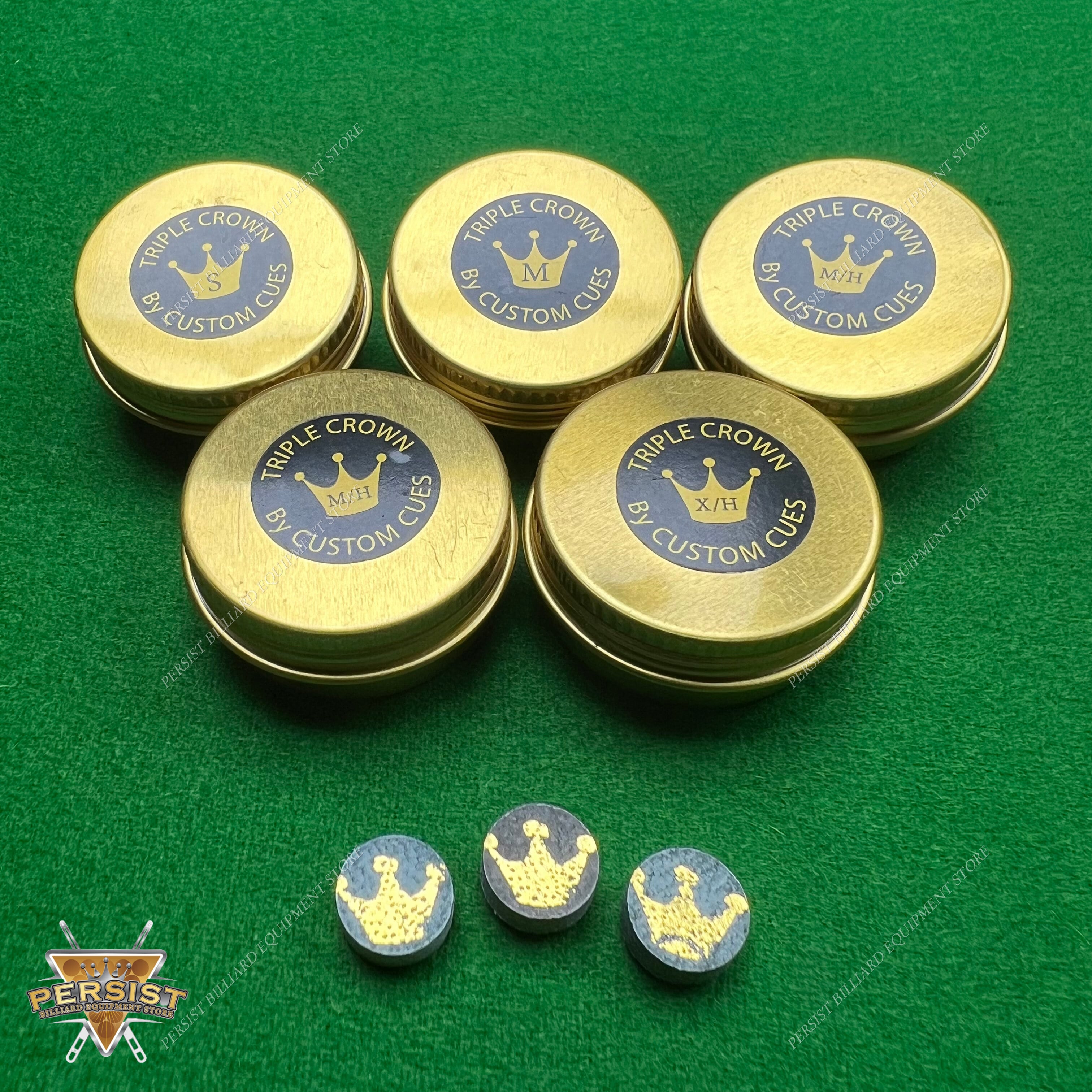 TRIPLE CROWN CUE TIP BY CUSTOM CUE SNOOKER CUE TIP SNOOKER CHALK SNUKER ...